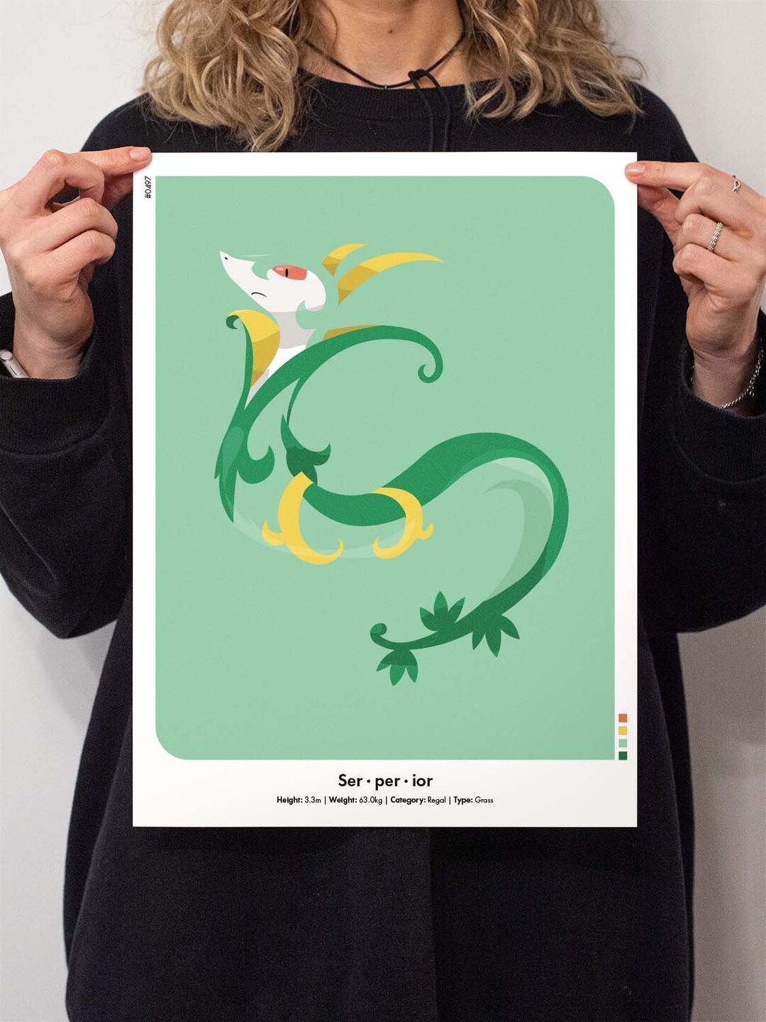 Pokémon Poster | Gen 05 | 0497 - Serperior - Etsy