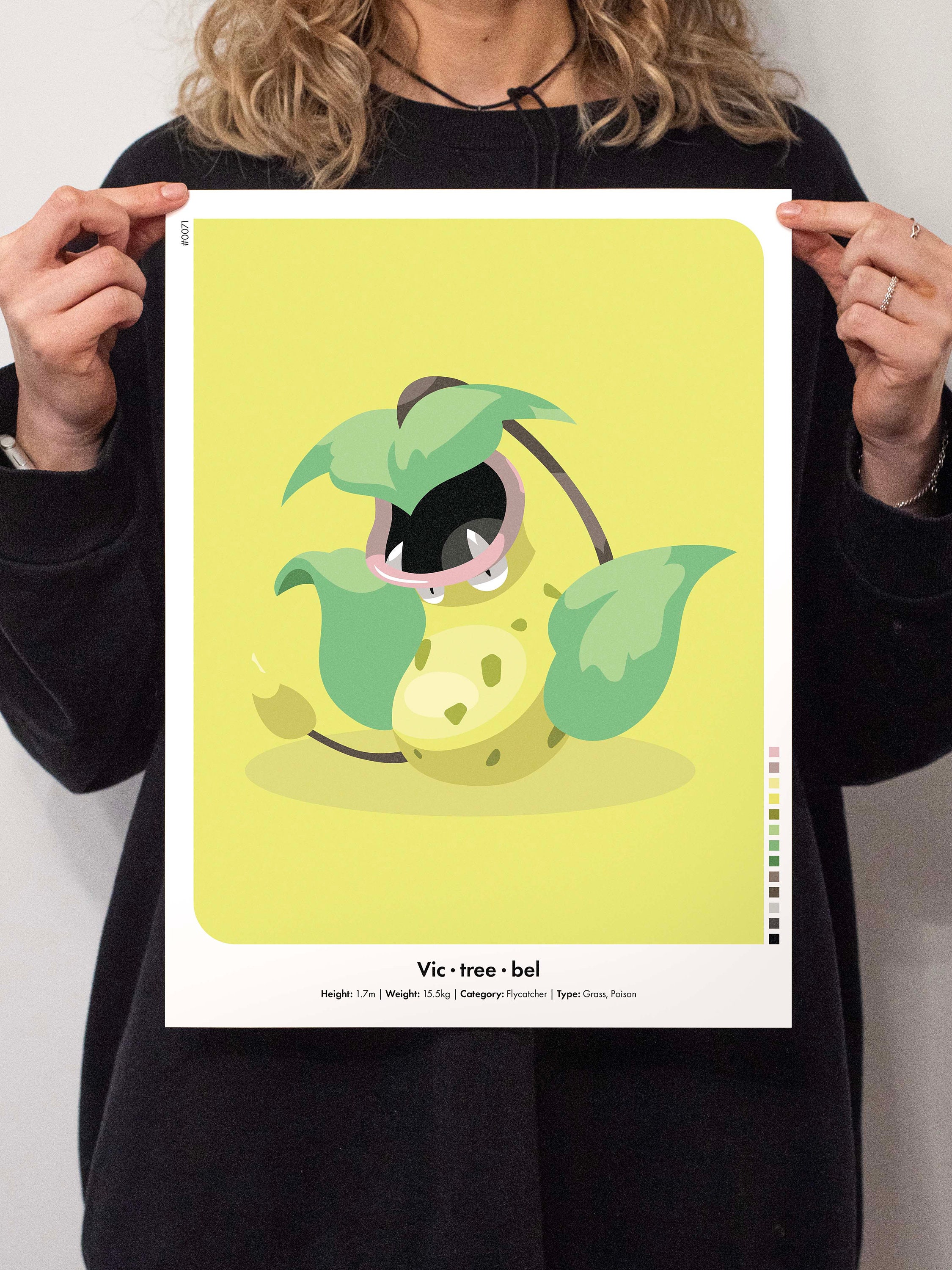 Pokémon Poster Gen 01 0069 Bellsprout 0070 Weepinbell 0071 Victreebel ...