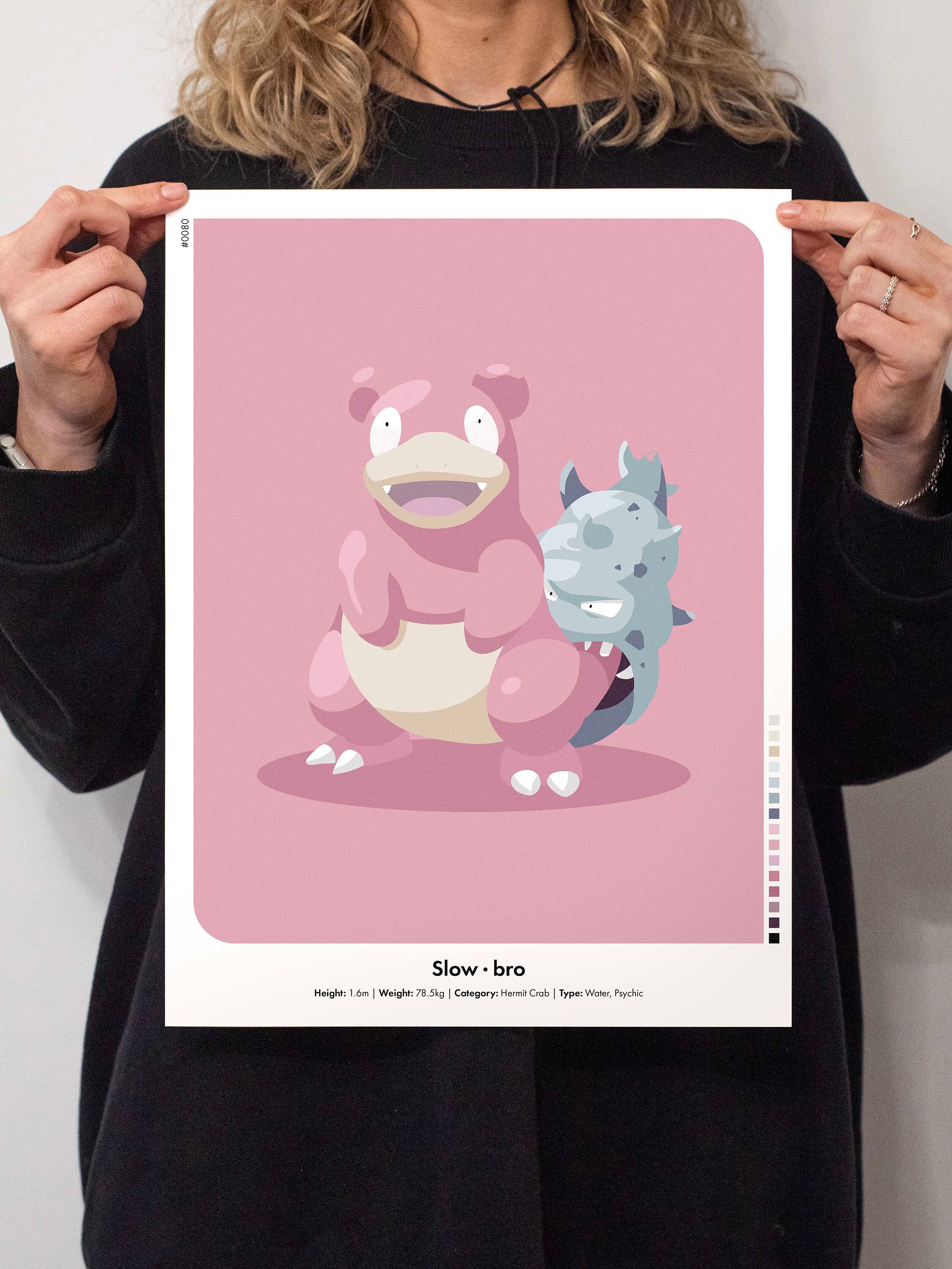 Pokémon Poster Gen 01 0079 Slowpoke 0080 Slowbro - Etsy