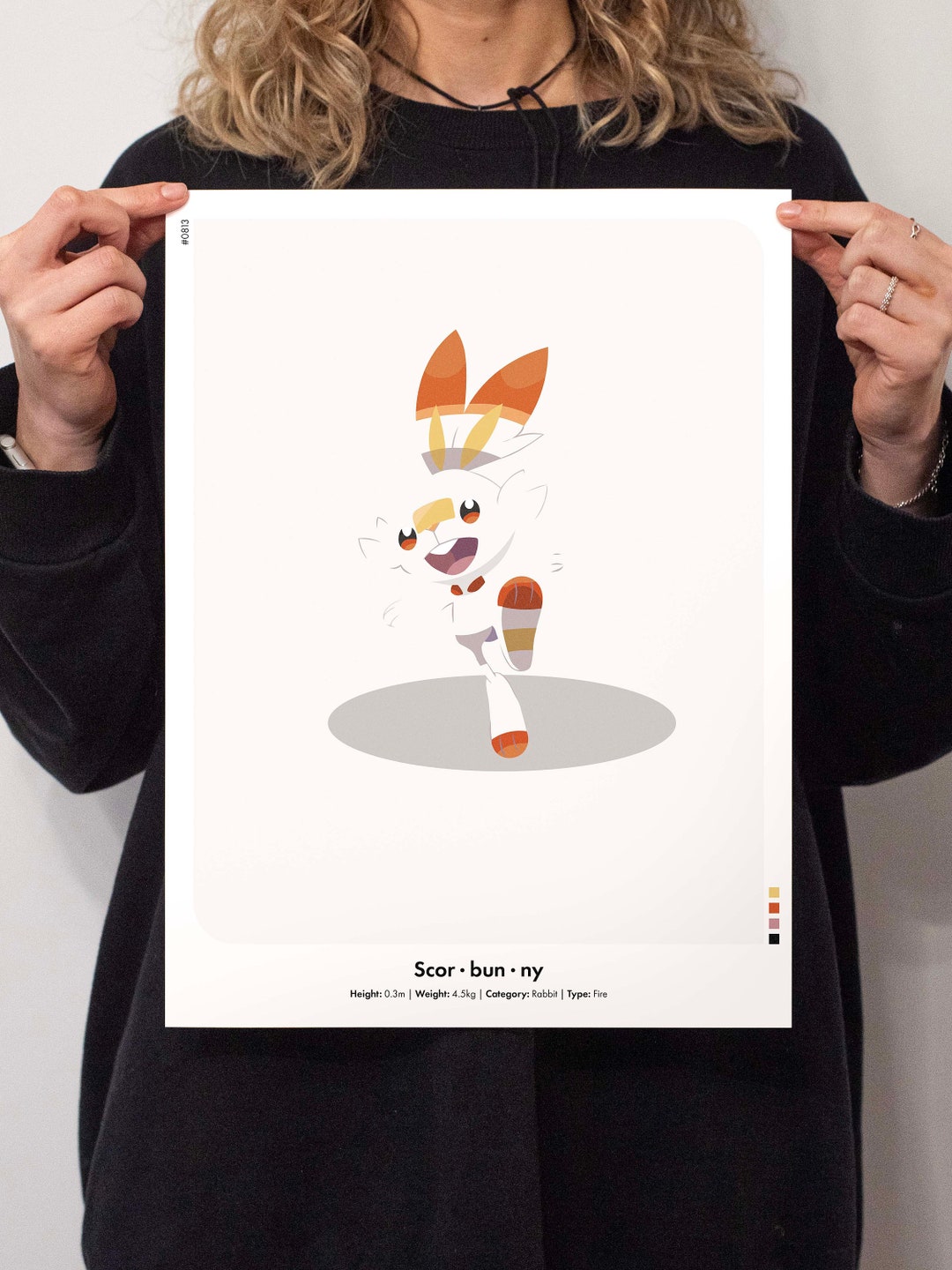 Pokémon Poster | Gen 08 | 0813 - Scorbunny - Etsy