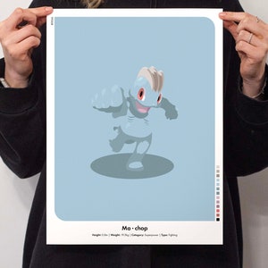 Pokémon Poster Gen.01 0066 Macho 0067 Machoke 0068 Machamp - Etsy.de