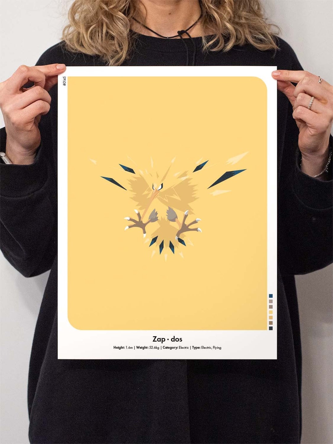 Minimal Pokemon Poster 0145: Zapdos - Etsy