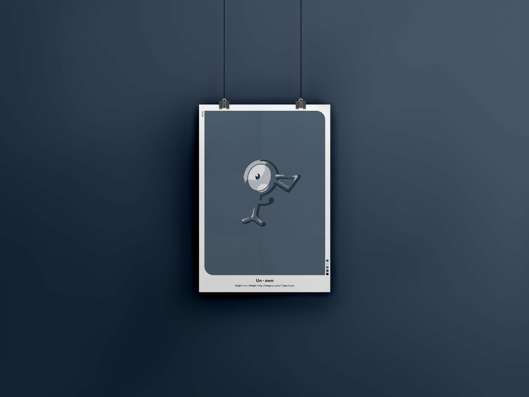 Pokémon Poster Gen 02 0201 Unown - Etsy