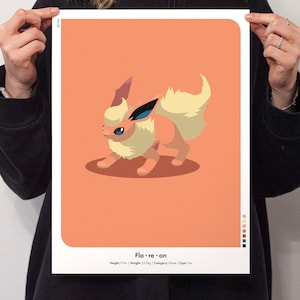 Pokémon Poster Gen 01 0134 Vaporeon 0135 Jolteon 0136 Flareon - Etsy