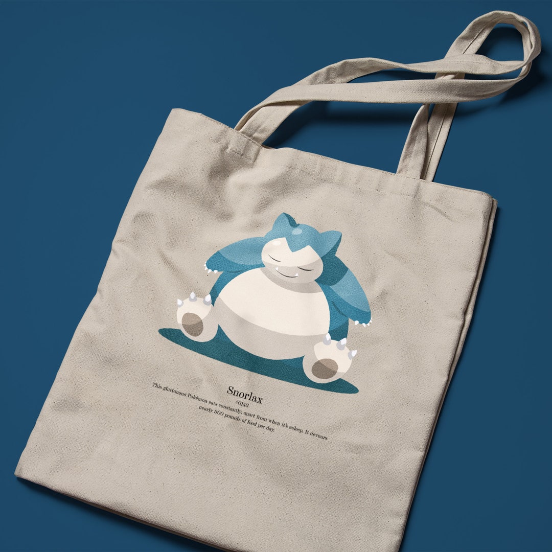 Pokémon Tote Bag | Gen 01 | 0143 - Snorlax - Etsy