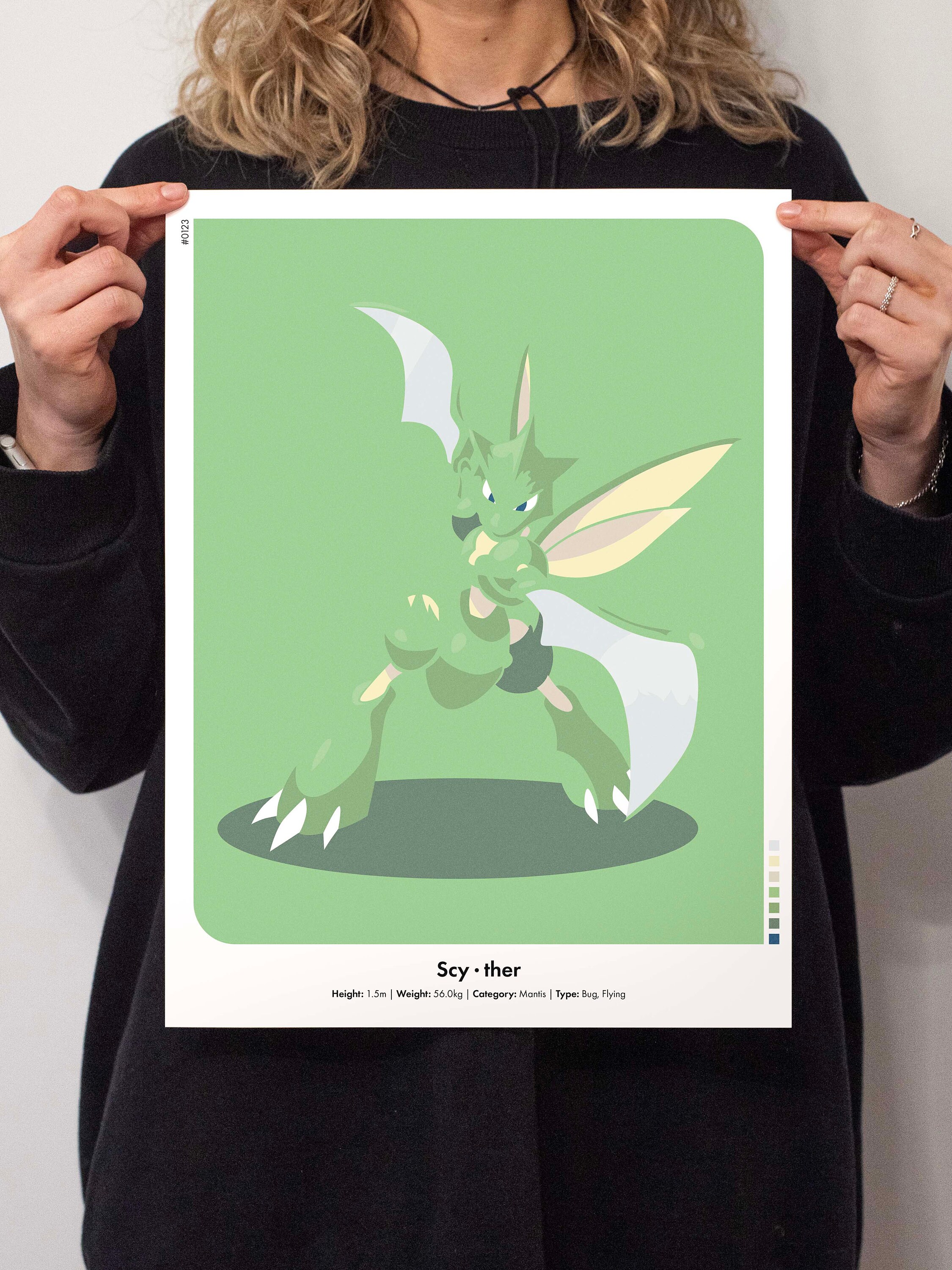 Pokémon Poster Gen 01 0122 Mr Mime 0123 Scyther 0124 Jynx - Etsy