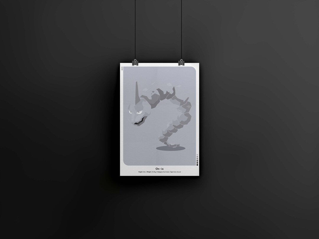 Pokémon Poster Gen 01 0095 Onix - Etsy