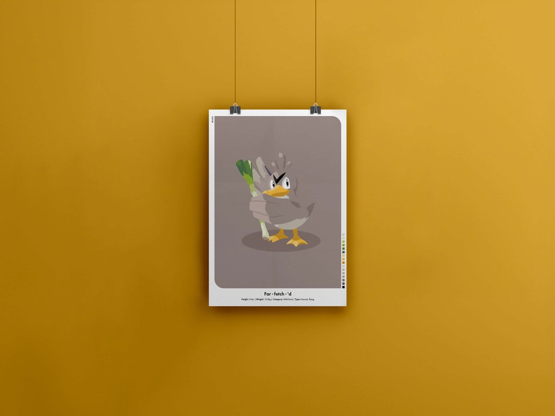 Pokémon Poster | Gen 01 | 0083 - Farfetch'd - Etsy