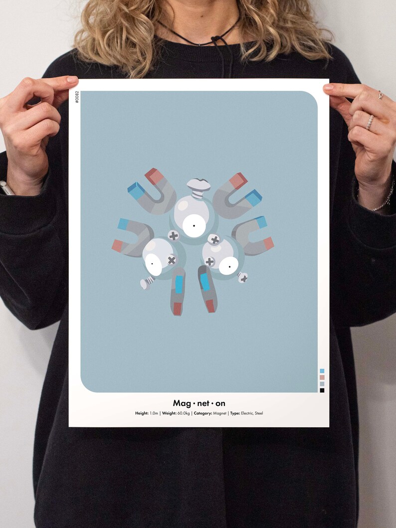 Pokémon Poster Gen 01 0081 Magnemite 0082 Magneton - Etsy