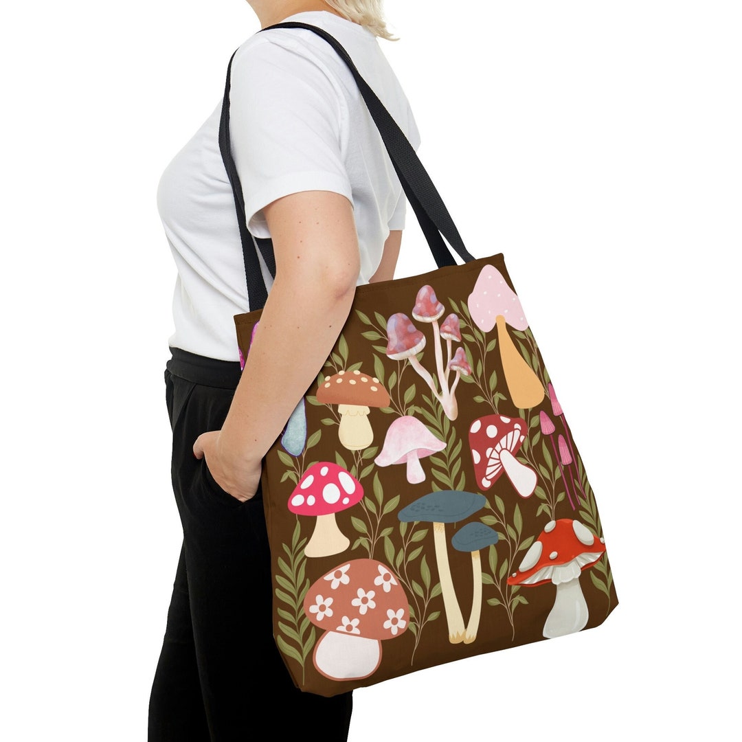 Mushroom Tote Bag/large/cottage Core Mushroom/gremlin Core Bag ...