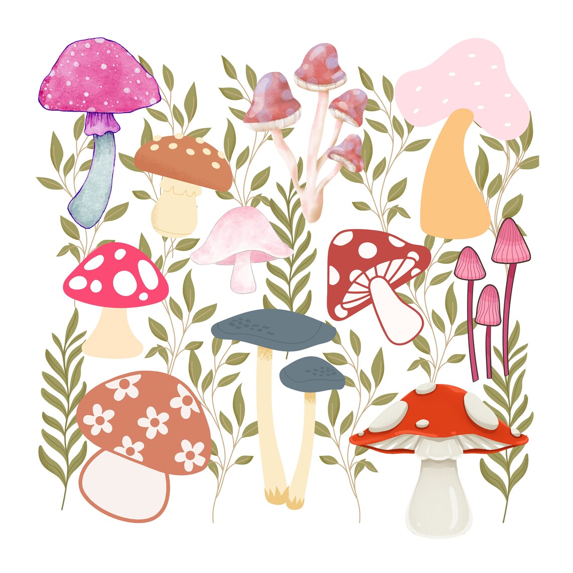 Mushroom Tote Bag/large/cottage Core Mushroom/gremlin Core Bag ...