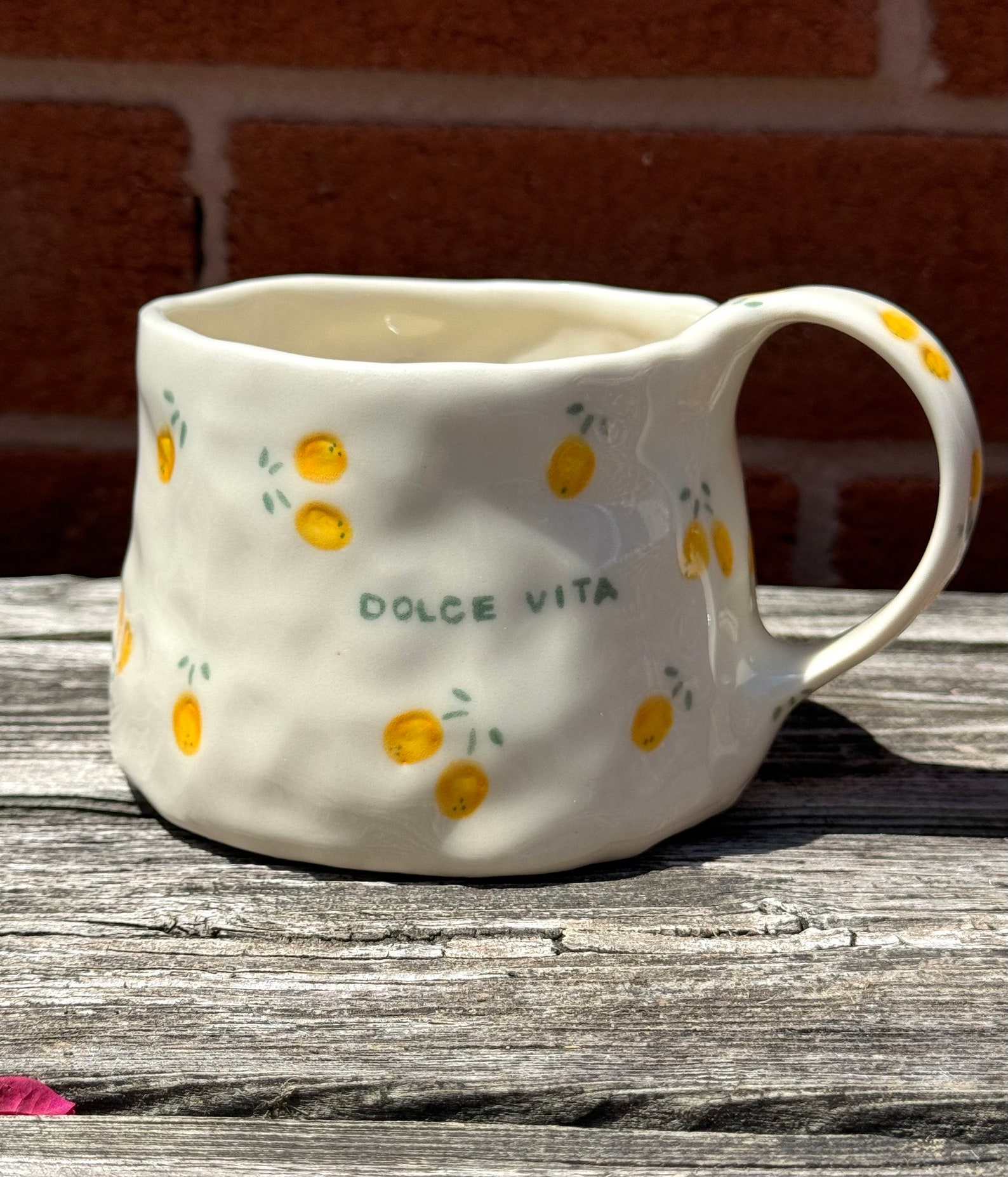 Lemon Mug | Dolce Vita— Dainty Handmade Ceramic | Hand Painted Coffee ...