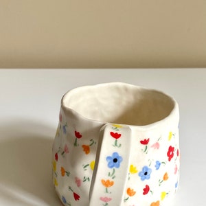 Dainty Flower Mug — Handmade Ceramic Hand Painted | Gift - Etsy