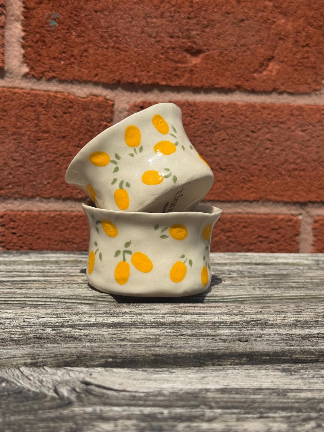 Lemon Espresso Cup Set — Dainty Handmade Ceramic | Hand Painted Coffee ...