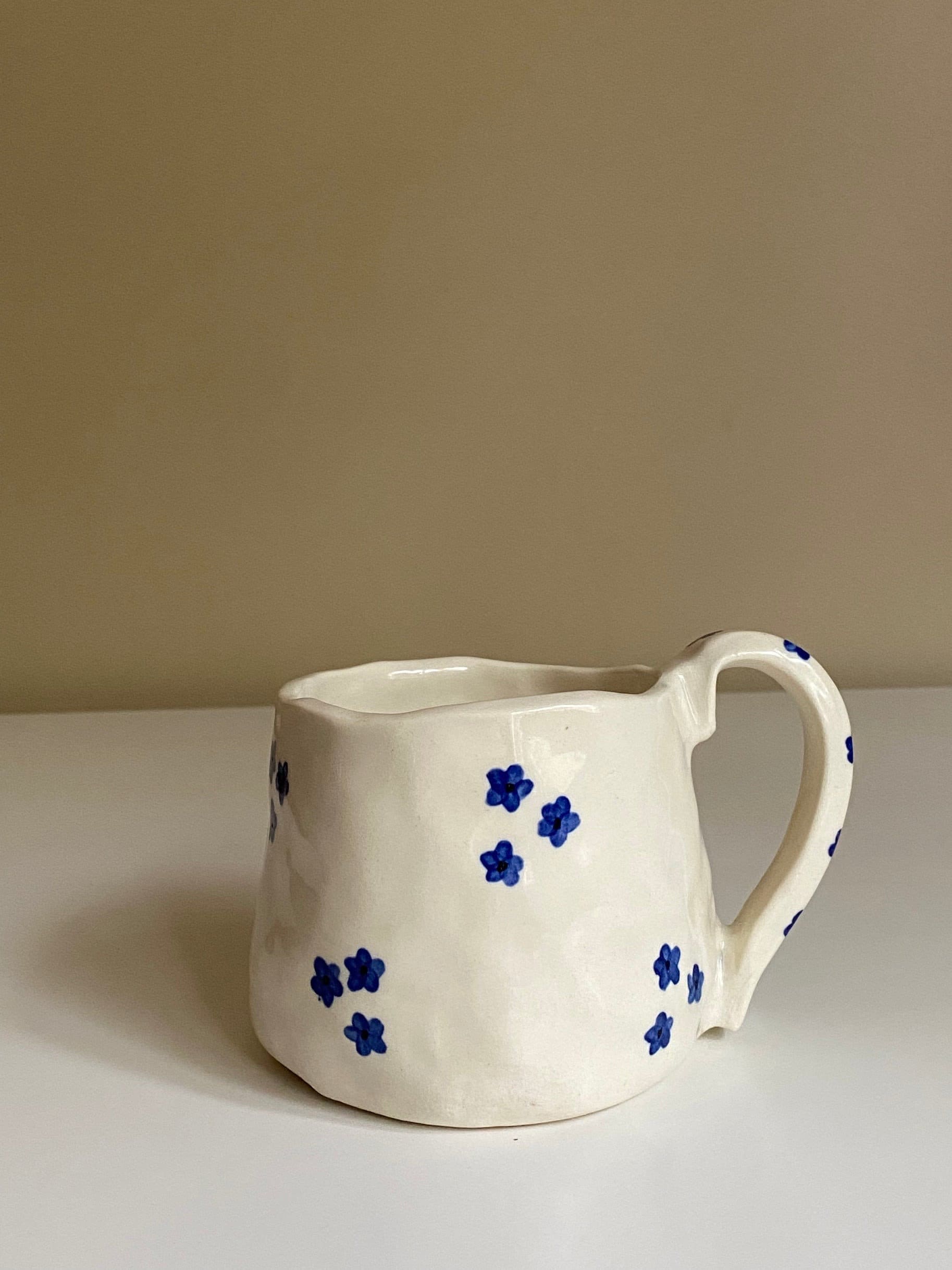 Blue Dreams Mug | Dainty Flowers — Handmade Ceramic Hand Painted | Gift ...