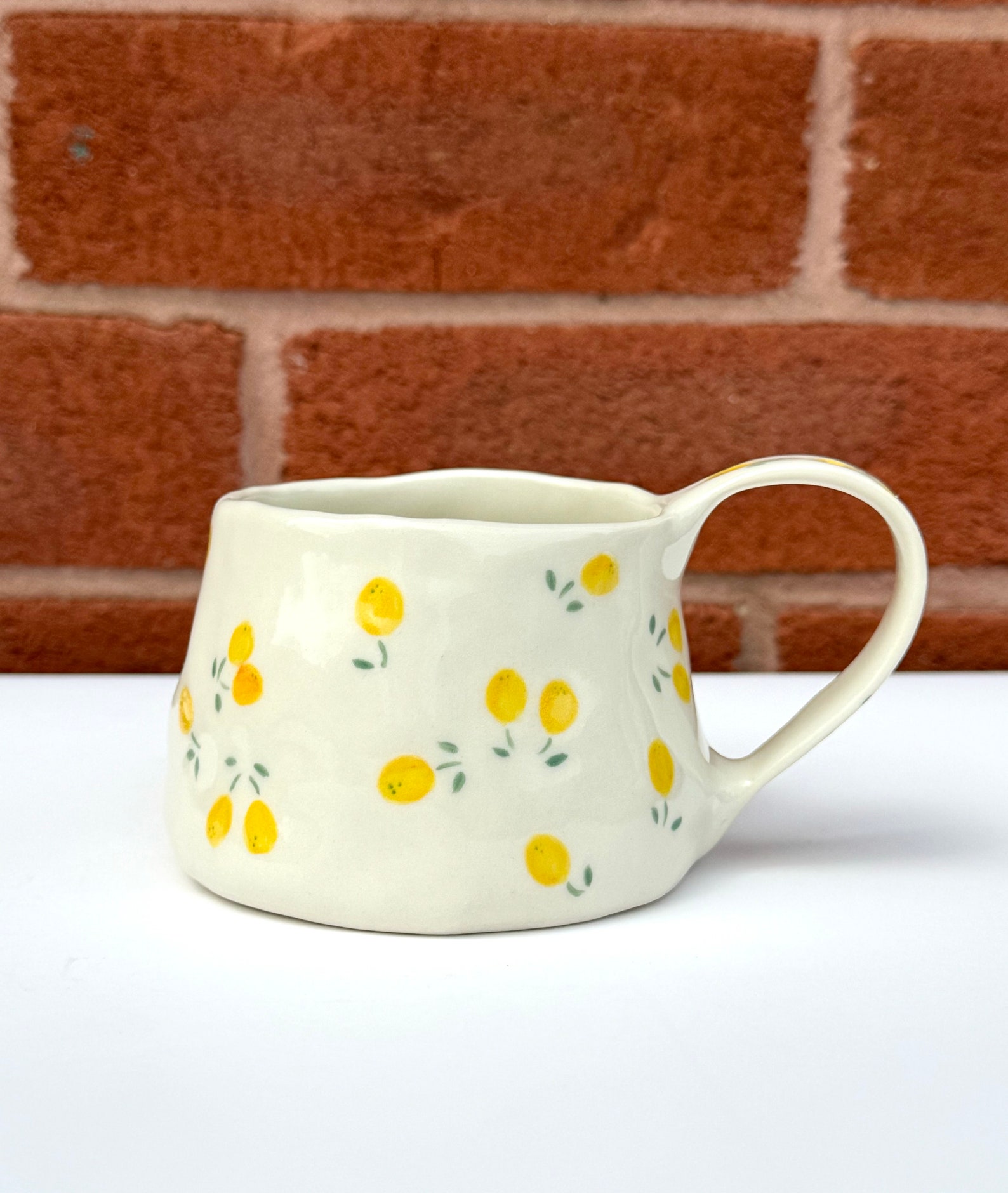 Positano Lemon Mug — Dainty Handmade Ceramic Lemon | Hand Painted ...