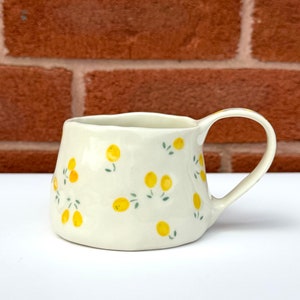 Positano Lemon Mug — Dainty Handmade Ceramic Lemon | Hand Painted ...
