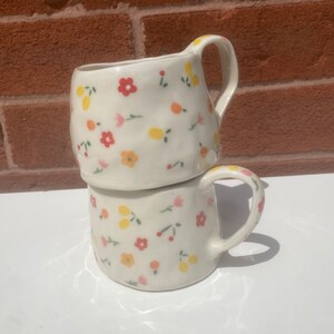 Amalfi Dainty Mug — Handmade Ceramic | Hand Painted Coffee | Tea - Etsy