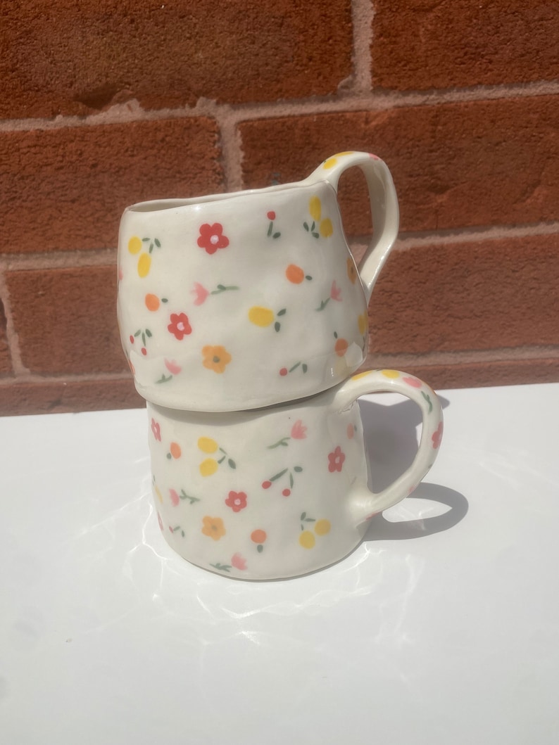 Amalfi Dainty Mug — Handmade Ceramic | Hand Painted Coffee | Tea - Etsy