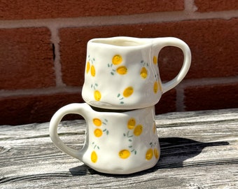 Handmade Ceramic Lemon Mug - Etsy