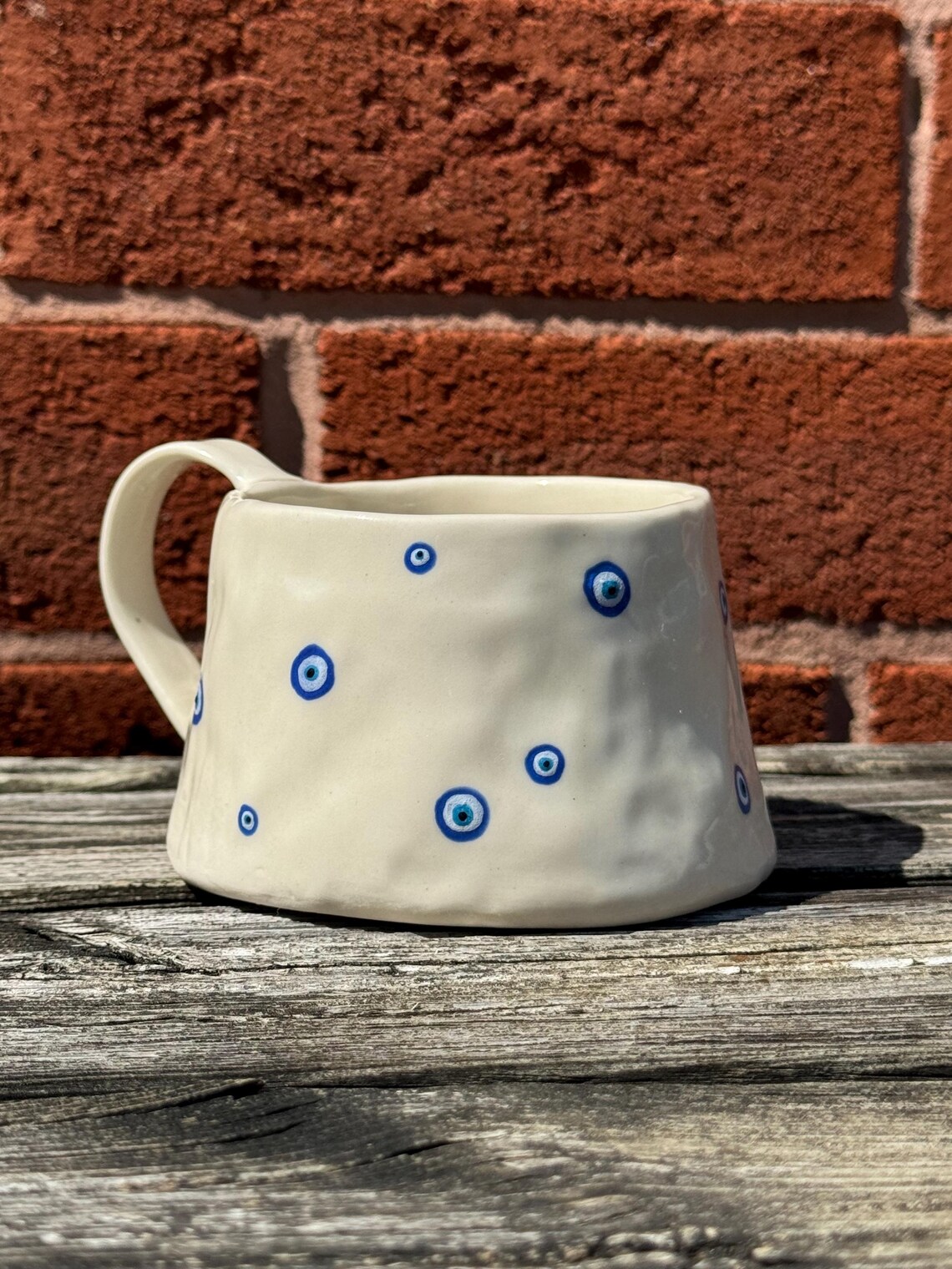 Mini Evil Eye — Handmade Dainty Ceramic Mug Gift Pottery | Gift - Etsy
