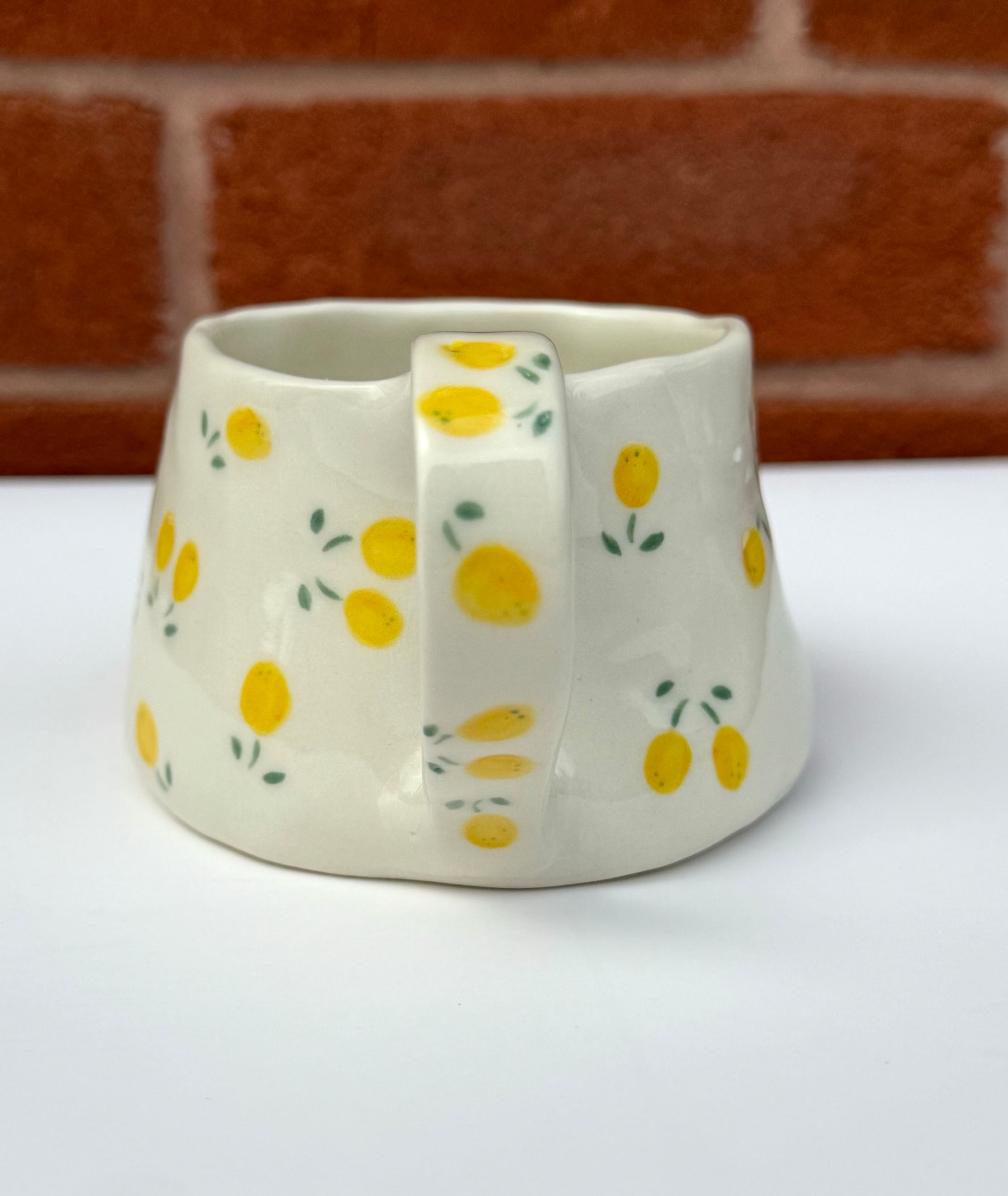 Positano Lemon Mug — Dainty Handmade Ceramic Lemon | Hand Painted ...