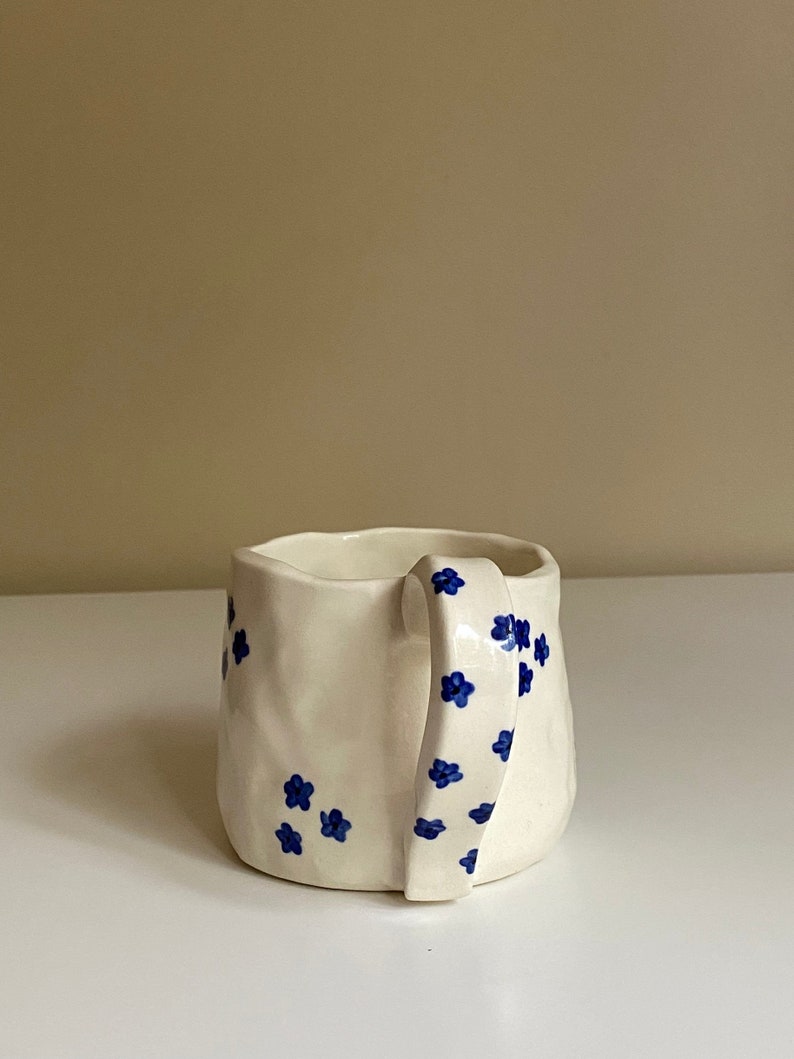 Blue Dreams Mug | Dainty Flowers — Handmade Ceramic Hand Painted | Gift ...