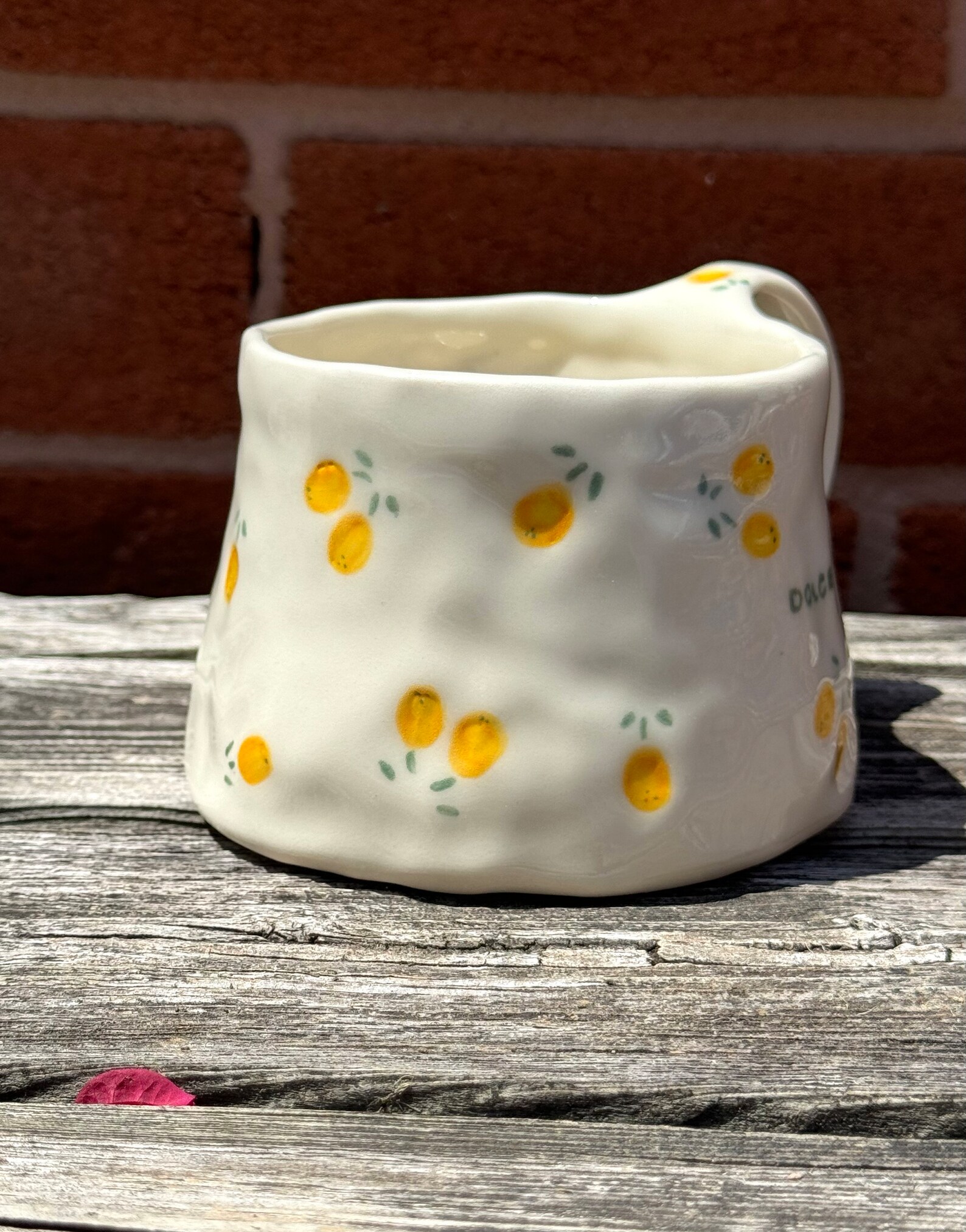 Lemon Mug | Dolce Vita— Dainty Handmade Ceramic | Hand Painted Coffee ...