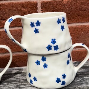 Blue Dreams Mug | Dainty Flowers — Handmade Ceramic Hand Painted | Gift ...