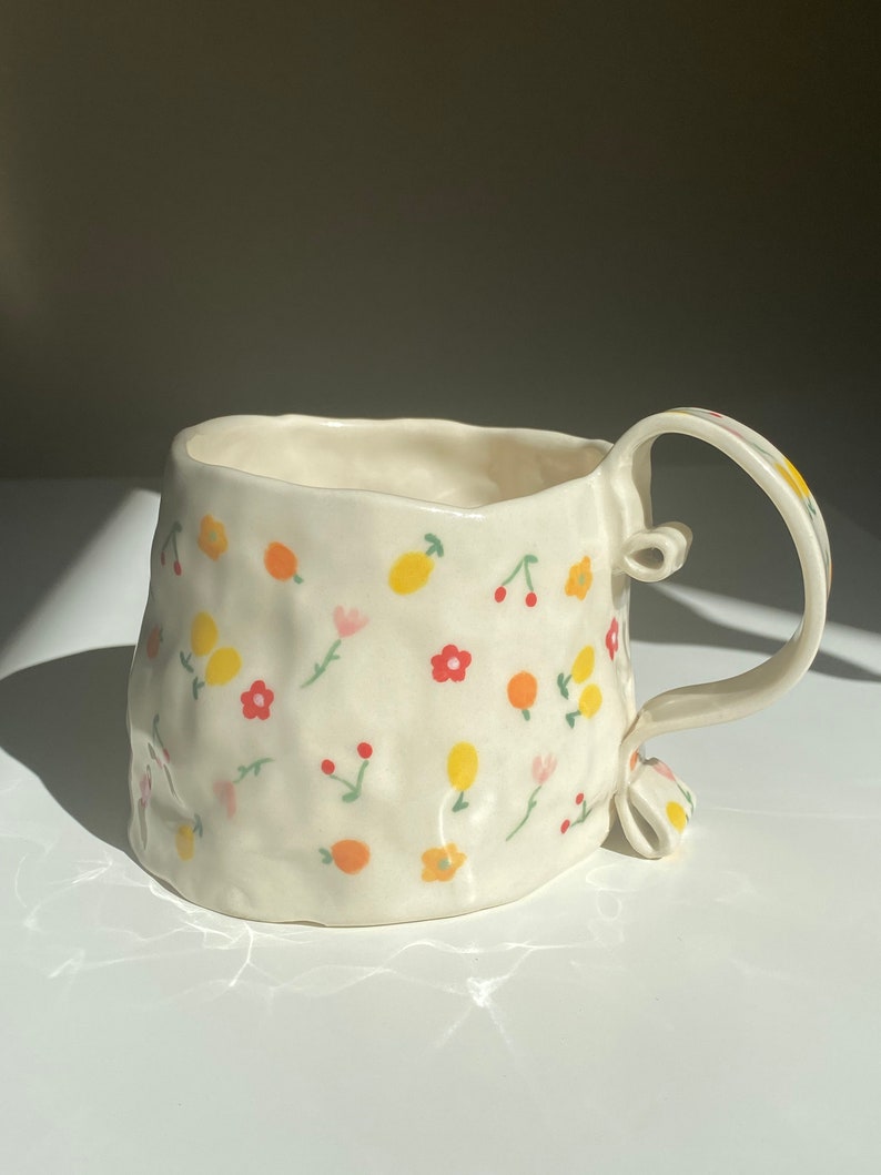 Amalfi Dainty Mug — Handmade Ceramic | Hand Painted Coffee | Tea - Etsy