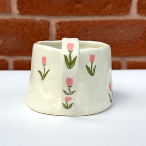 Tulip Mug — Handmade Ceramic Hand Painted Dainty - Etsy