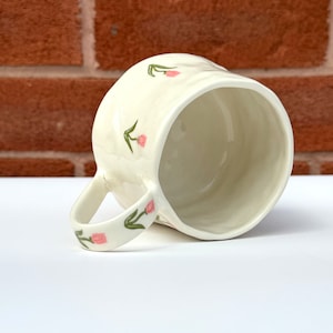 Tulip Mug — Handmade Ceramic Hand Painted Dainty - Etsy