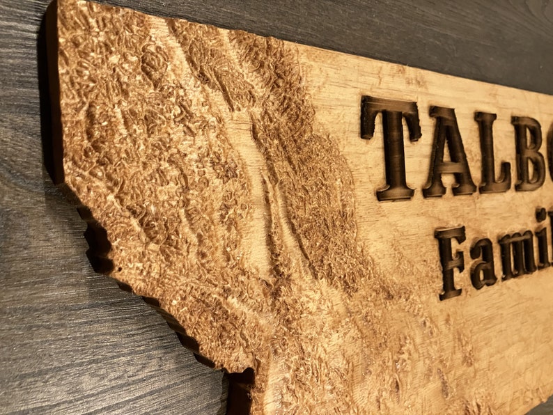Custom State Engraved Outdoor Wood Sign, Wedding Gift, Cabin ...