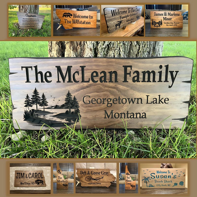 Carved Wood Signs - Etsy