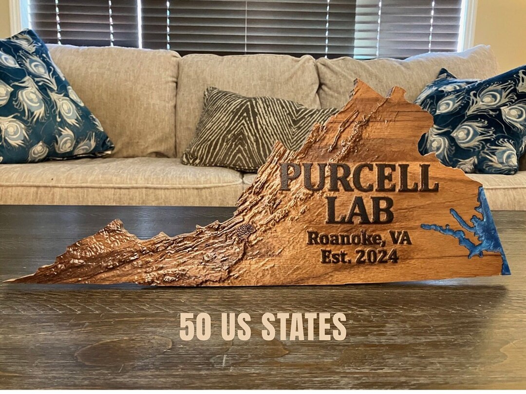 Custom State Engraved Outdoor Wood Sign, Cabin Decor, Rustic ...