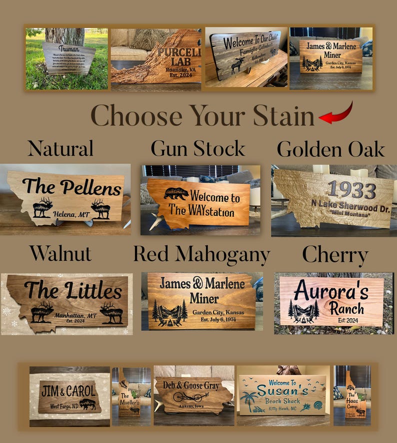 Custom State Engraved Outdoor Wood Sign, Wedding Gift, Cabin ...