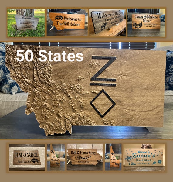 Engraved Outdoor Wood Decorations