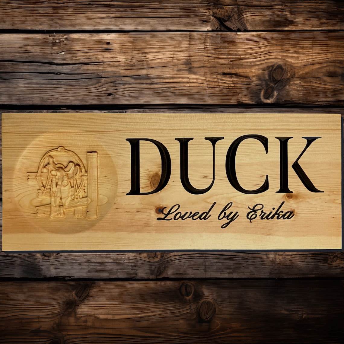 Custom Horse Stall Sign, Horse Barn Decor, Rustic Wood Sign, Engraved ...