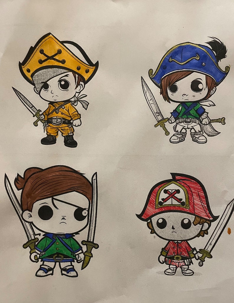 Polly the Pirate Kids Coloring Pages. - Etsy