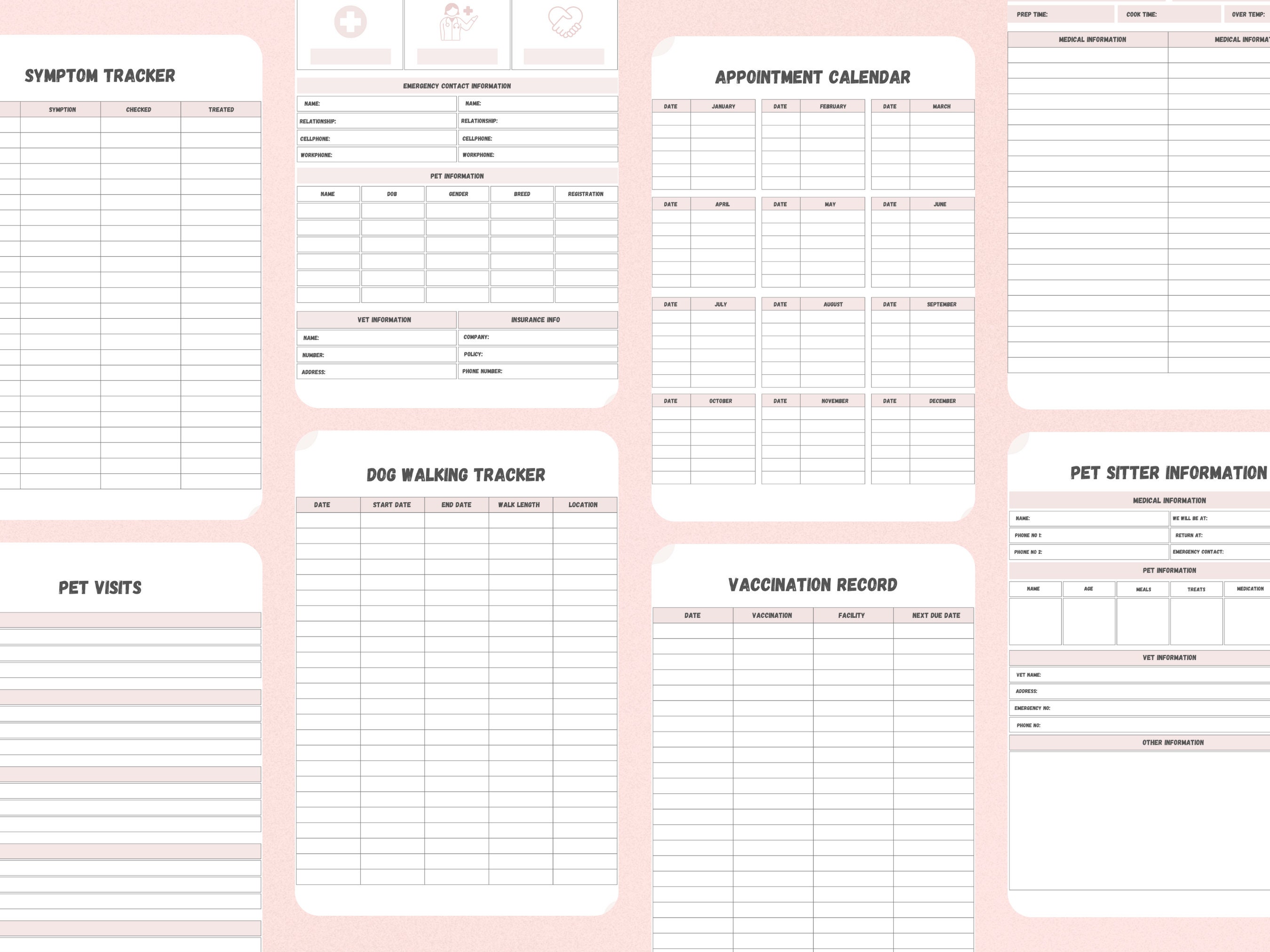 PET CARE PLANNER | Printable Pet Planner | Fillable Pet Planner | Pet ...