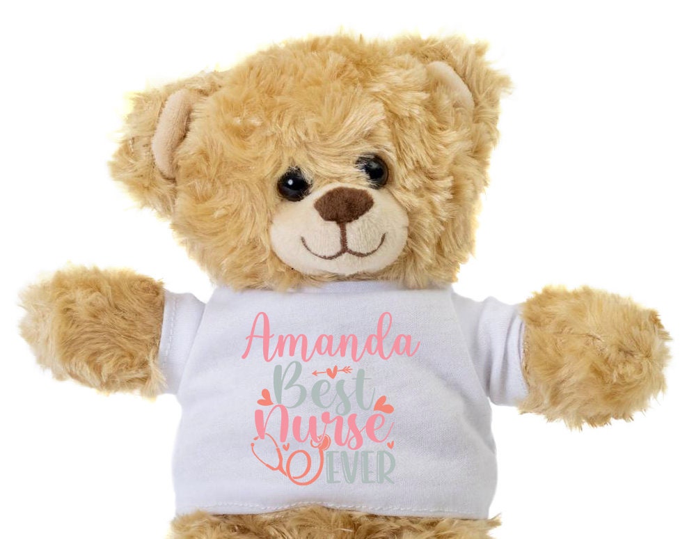 Best Nurse Ever, Nurse Teddy Bear, Nurse Graduation Gift, Customized ...