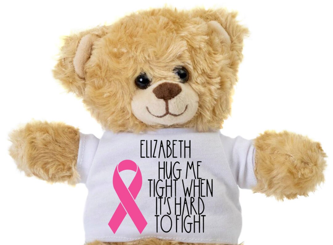 Teddy Bear Gift, Breast Cancer Gift, Fight Cancer, Plush Stuffed Bear ...