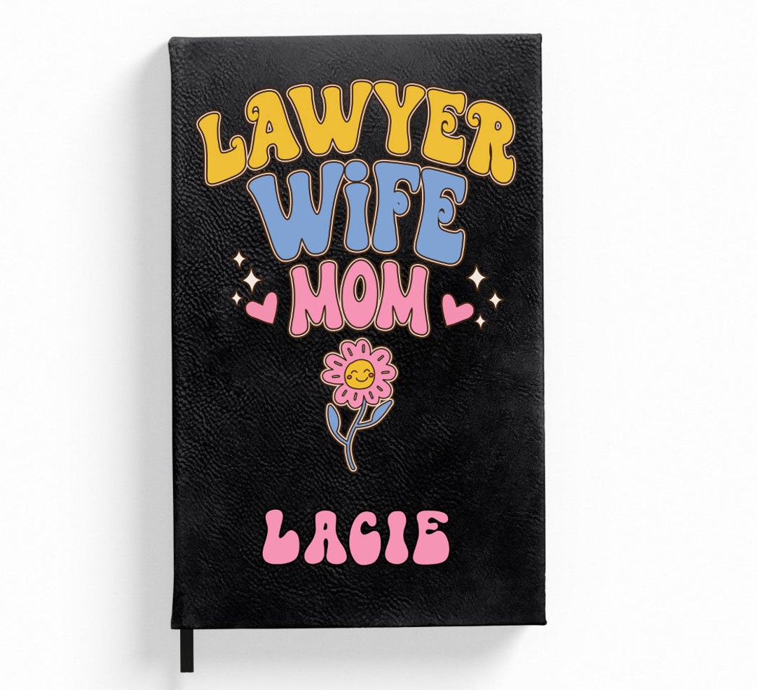 Lawyer Wife Mom Journal, Retro Journal, Personalized Leather Journal ...