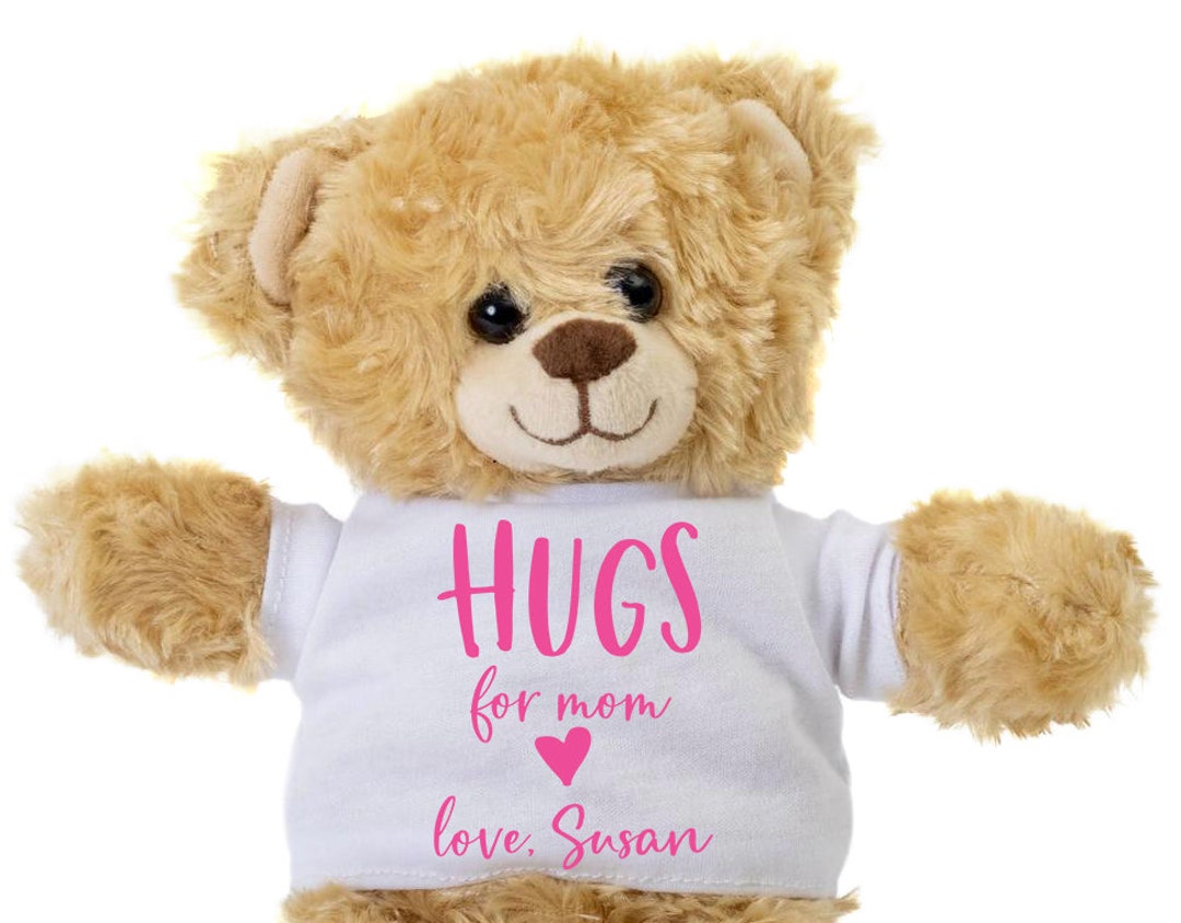 Hugs for Mom, Mother's Day Teddy Bear, Mom Teddy Bear, Plush Stuffed ...