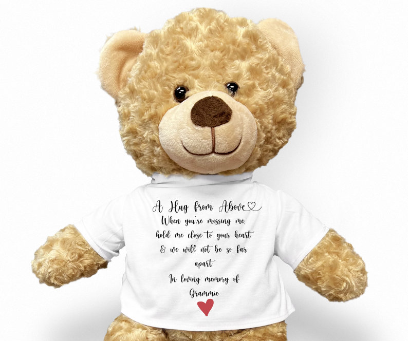 A Hug From Above Personalized Teddy Bear, Memorial Gift for Loss of ...