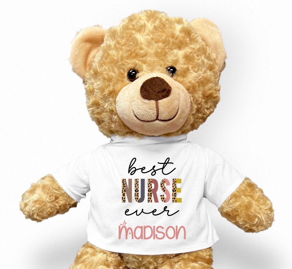 Best Nurse Ever, Nurse Teddy Bear, Customized Teddy Bear, Personalized ...