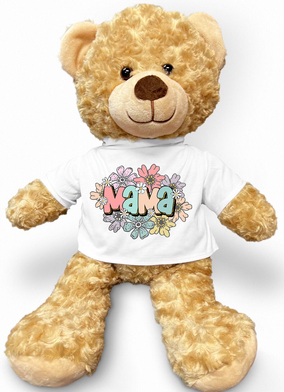 Mama Teddy Bear, Mother's Day Teddy Bear, Mama Floral, Mom Teddy Bear ...