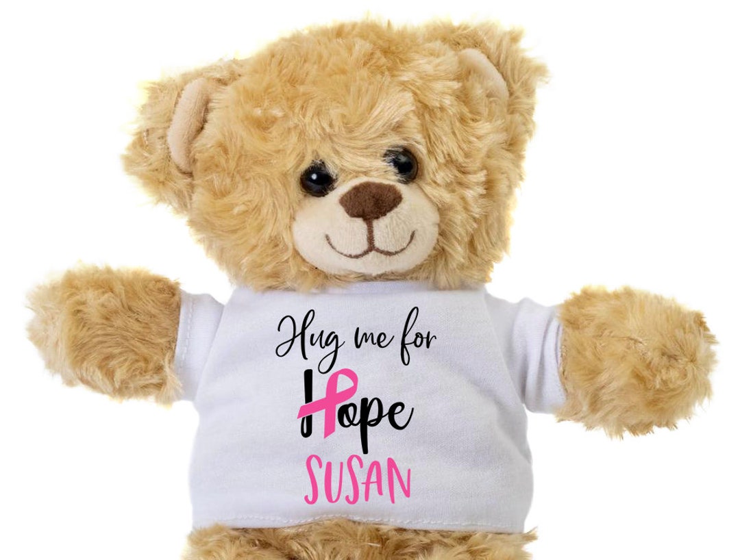 Hug Me for Hope, Teddy Bear Gift, Breast Cancer Gift, Fight Cancer ...