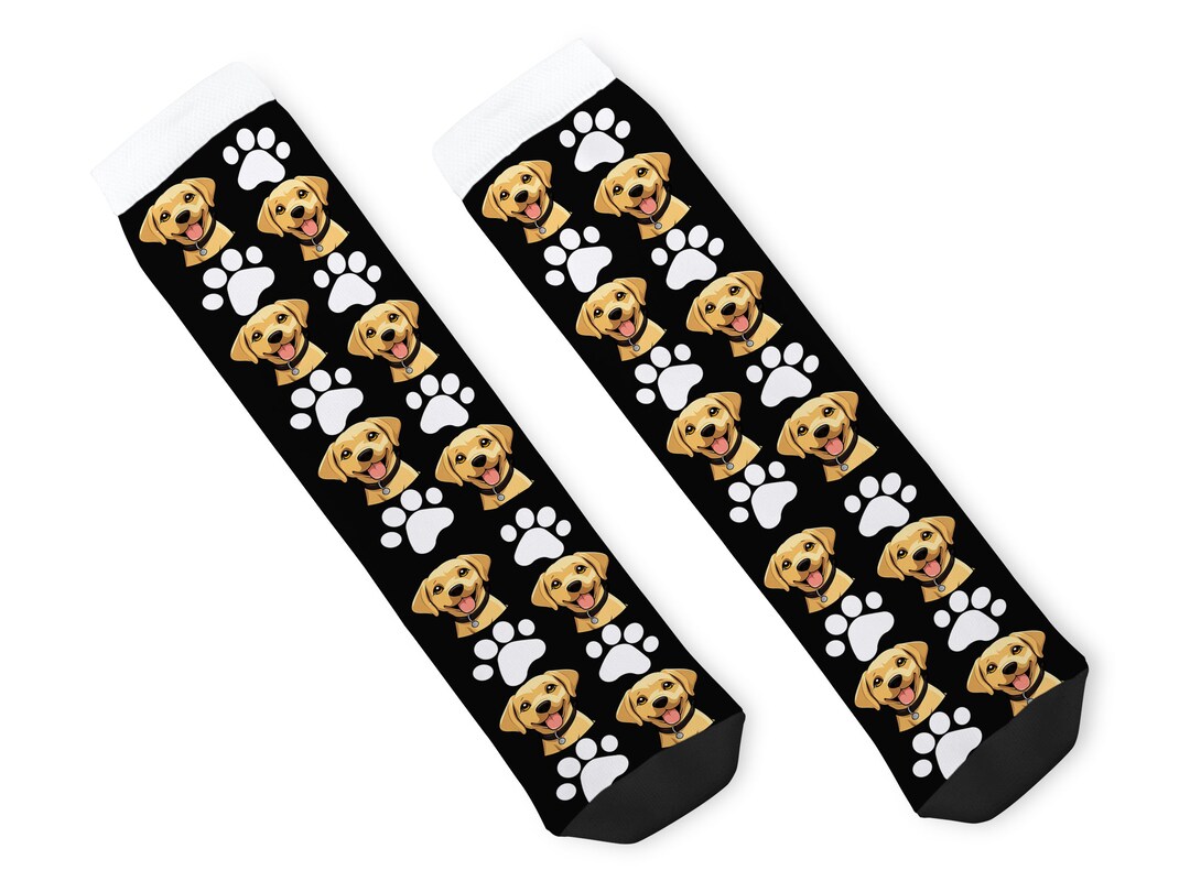 Labrador Retriever Socks for Kawaii Dog Lovers, Labrador Gift, Labrador ...