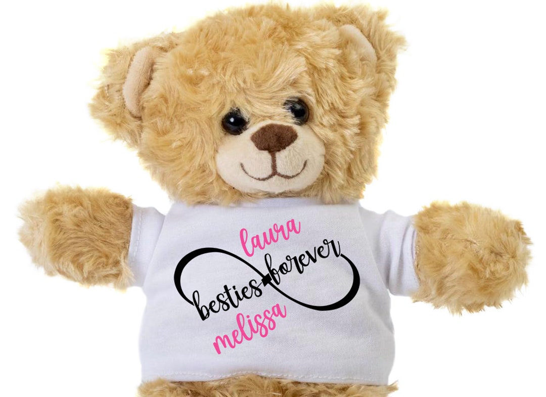 Besties Forever Personalized Teddy Bear, Friendship Gift, Best Friends ...